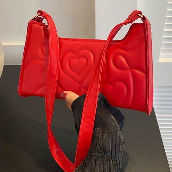 SHEIN | Bags | Shein Red Heart Shoulder Bag Purse | Poshmark